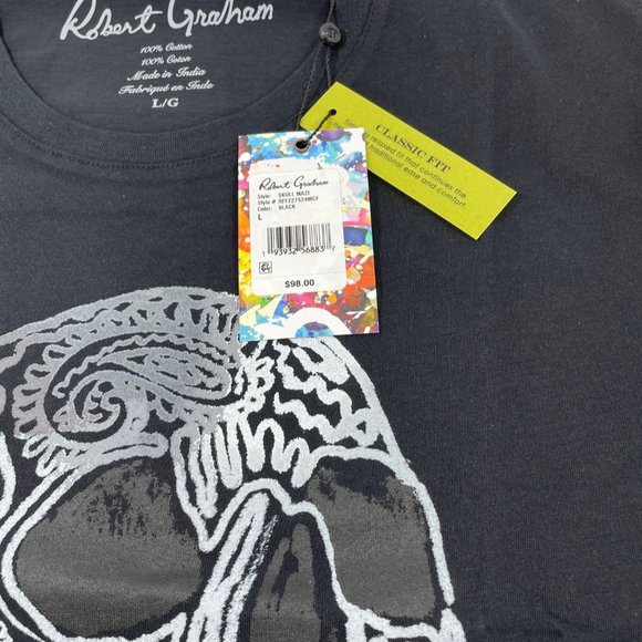 Robert Graham | Shirts | Robert Graham Mens Luxury Tshirt Maze Skull ...